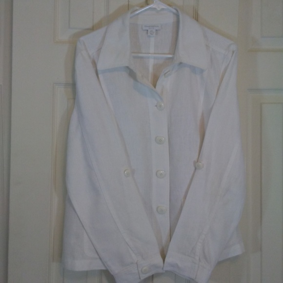 Charter Club | Jackets & Coats | Charter Club White Linen Jacket | Poshmark